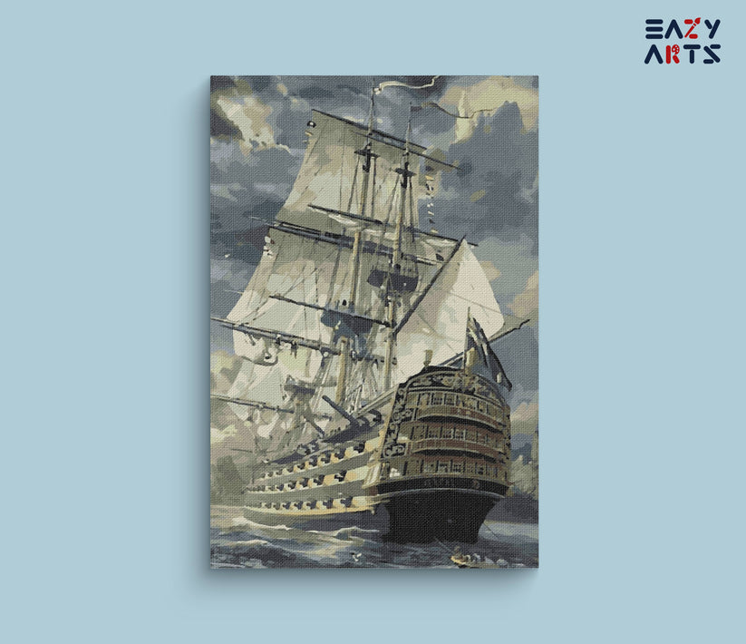Fighter Ship Paint By Numbers kit by Eazy Arts – eazyarts.in